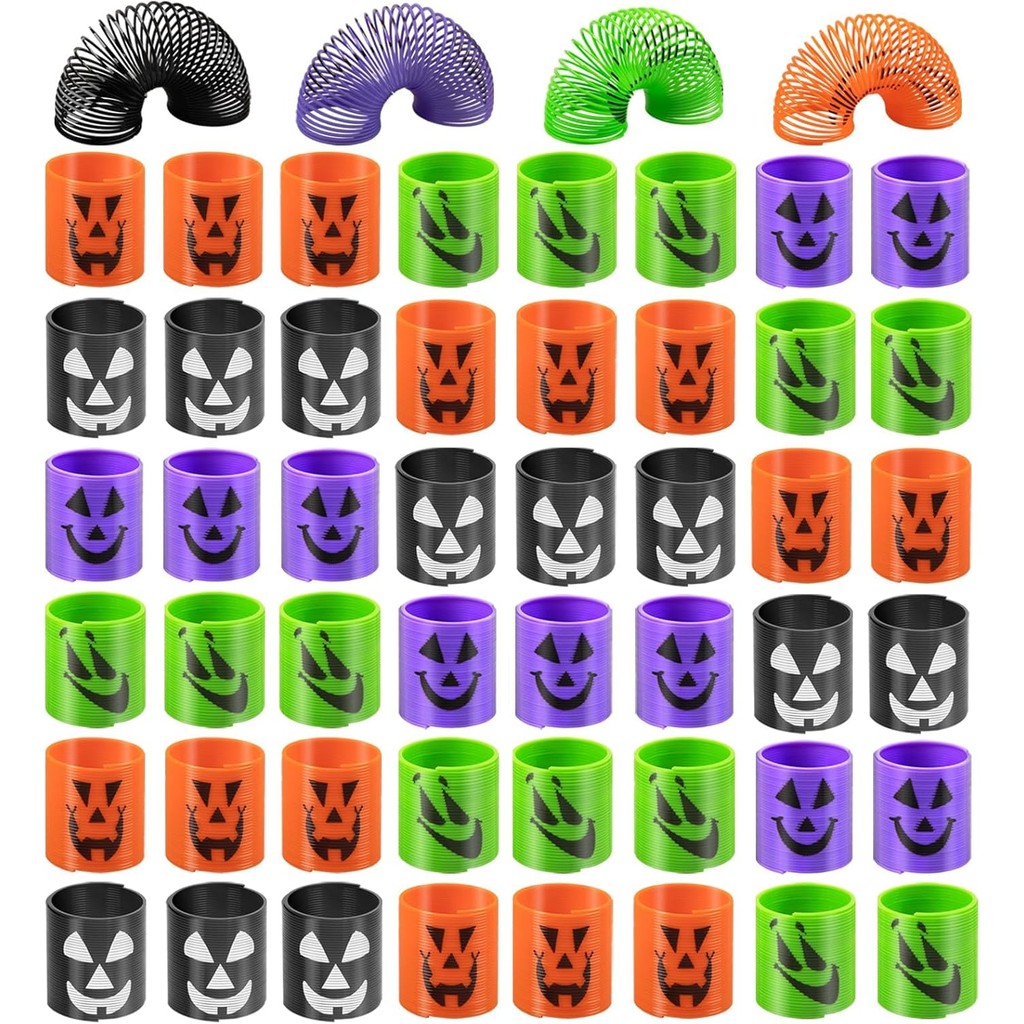 12pcs Halloween Theme Coil Springs Toys Kids Halloween Party Favors ...