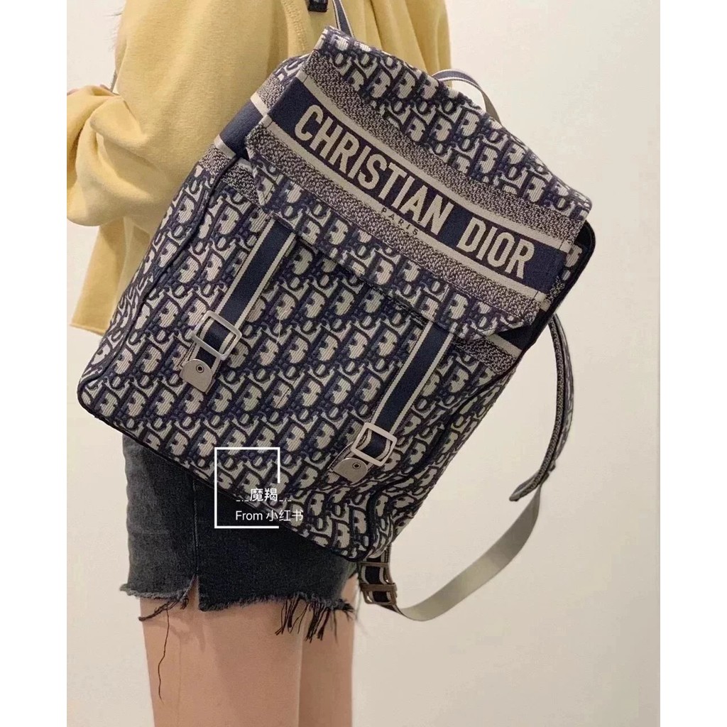 Dior Oblique Oblique Presbyopic Canvas Backpack School Bag Unisex ...