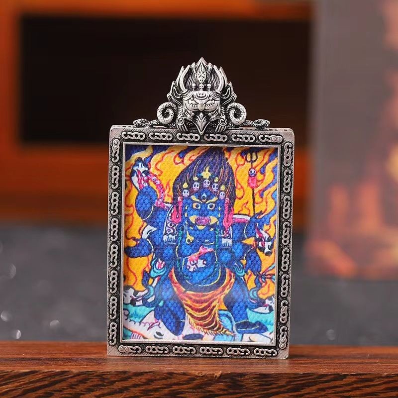 Dapeng Bird Tibetan Tibetan Big Black Sky Six-Armed Mahakara Thangka ...