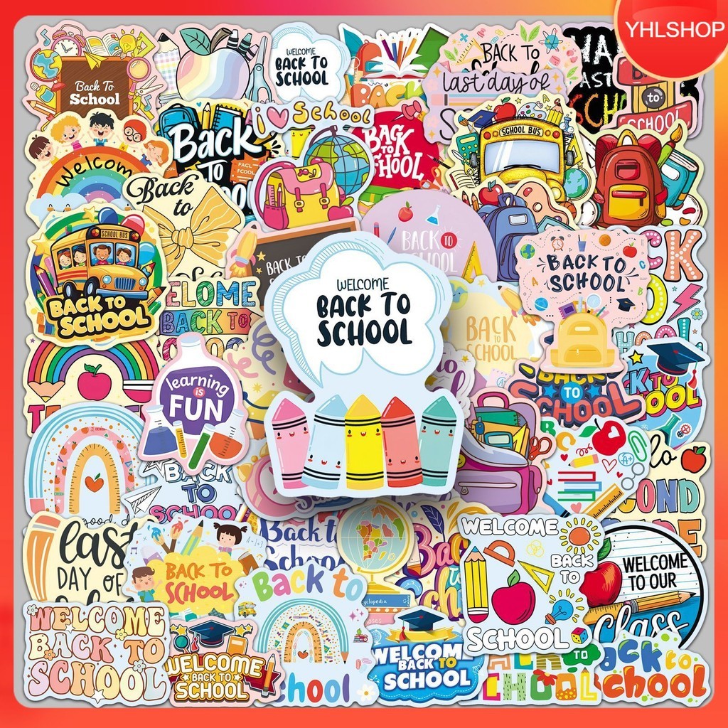 Shipped From Thailand 50 Types Of Stickers Words Phrases Positive theme ...