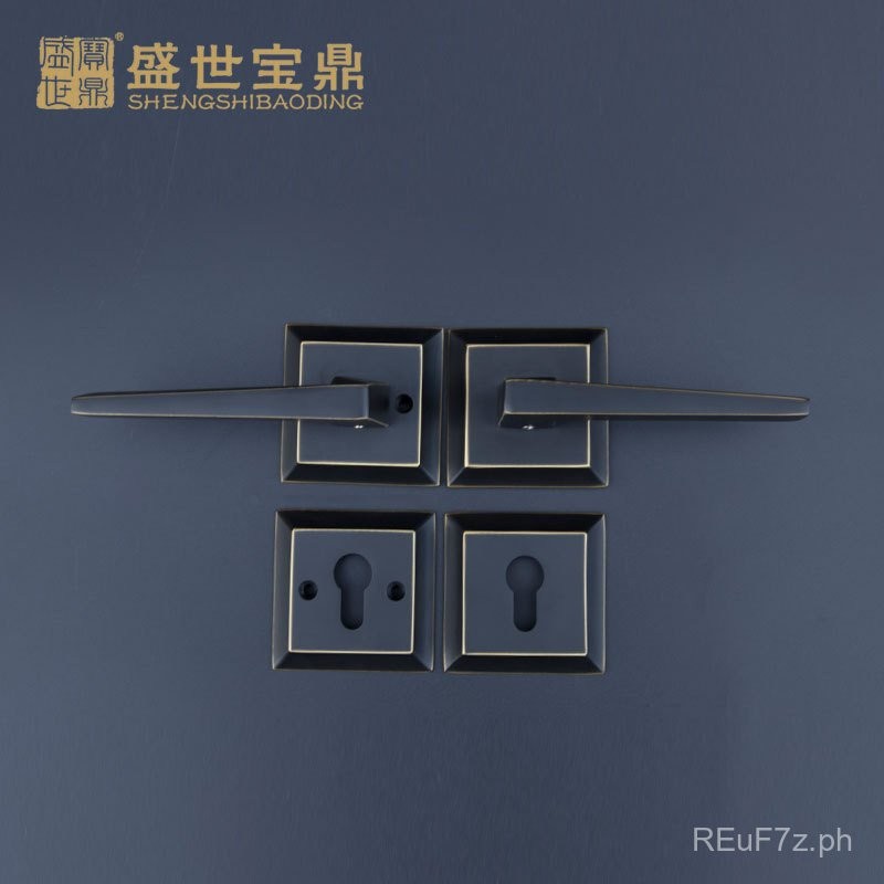 Door Lock Solid Wood Door Lock Manufacturer Indoor Black Bronze Lock ...