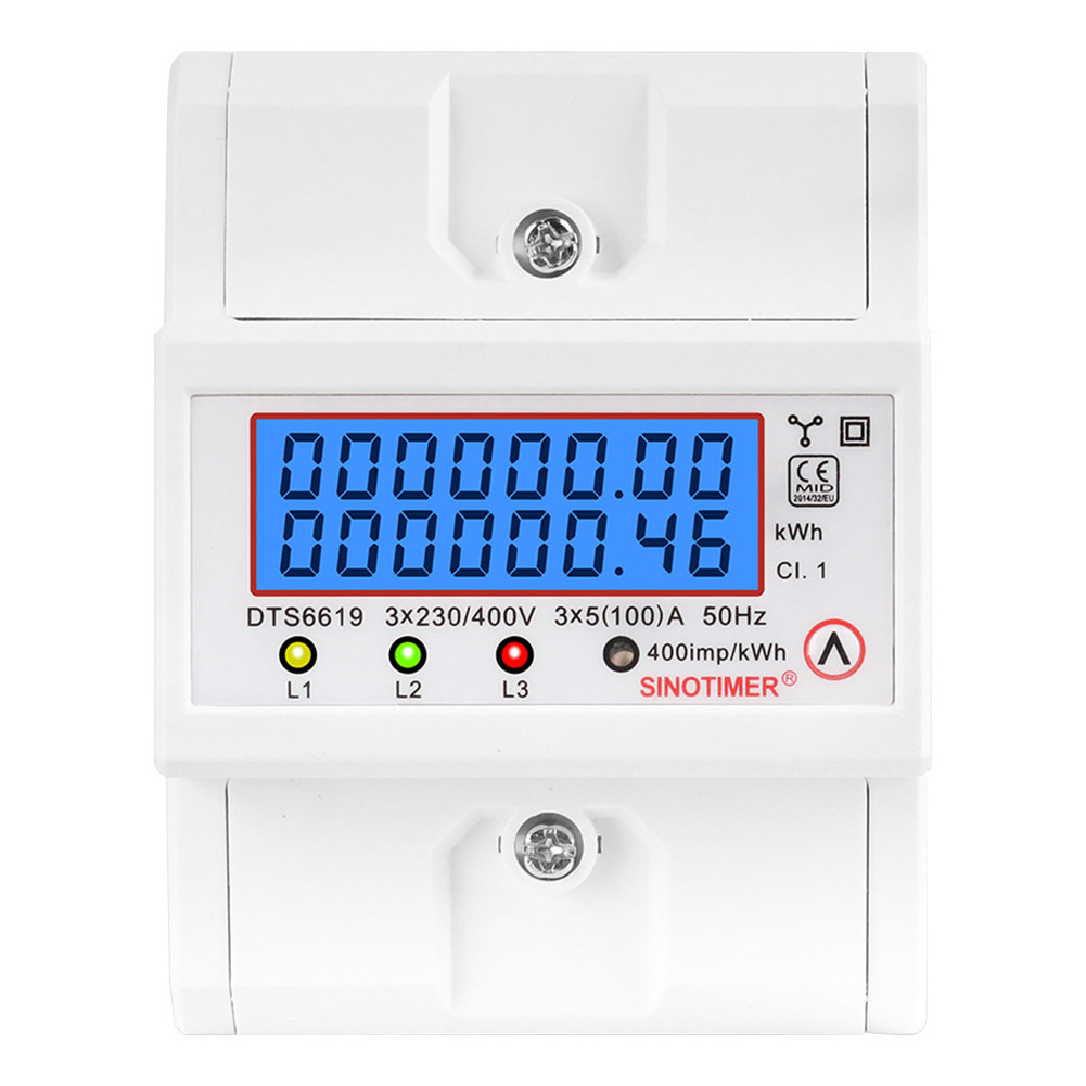 Din Rail 3 Phase 4 Wire Energy Meter AC 380V 100A 50/60Hz Wattmeter KWh Meter | Shopee Philippines
