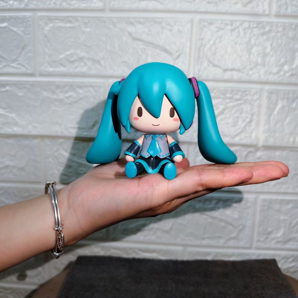 Mini Fufu Cute Hatsune Miku Q Version Statue Figure Model Toy Can ...