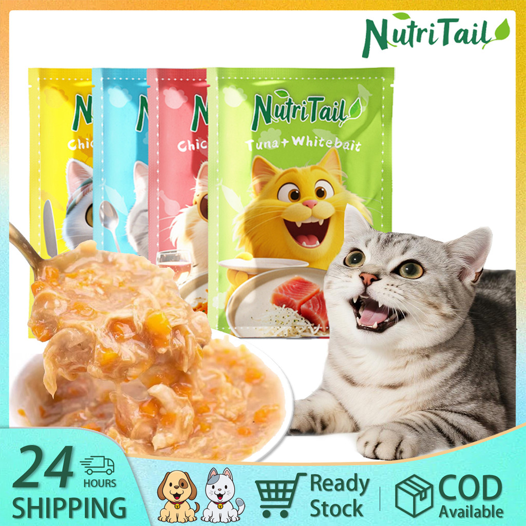 NutriTail 80g Cat Wet Food Real Meat Kitten Cat Food High Protein Cat ...