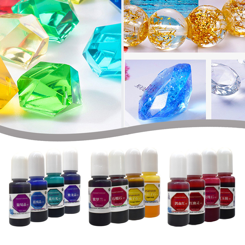 Liquid Solid Transparent Color Resin Pigments Dye UV Resin Epoxy DIY ...