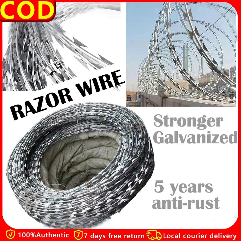 100M Barbed Razor Wire | Heavy Duty Combat Anti-Theft Fencing | Outdoor ...