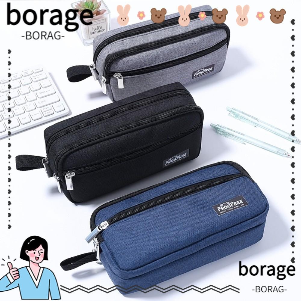 BORAGE Pencil , Cloth Large Capacity Pen Storage Bag, Multi-pocket ...