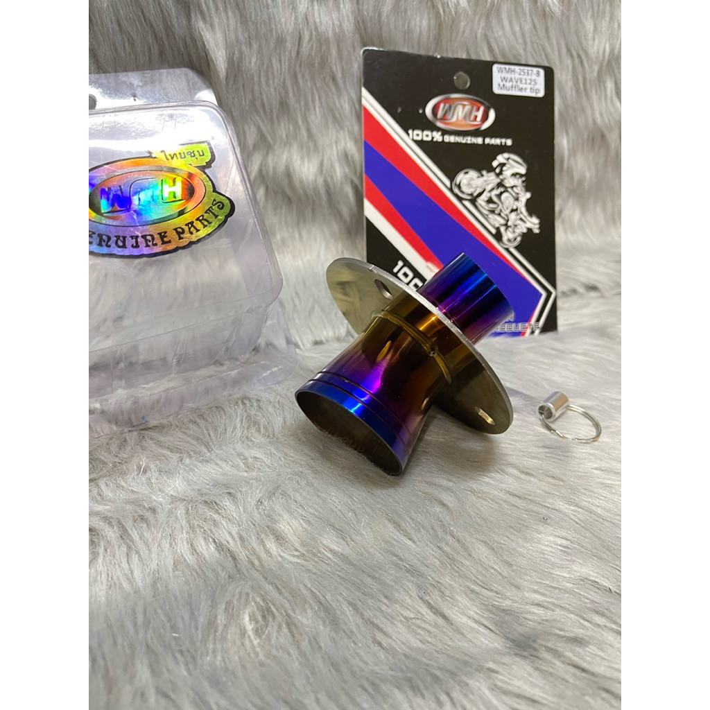 muffler tip muffler end wave125 wave100 titanium blue gold 2tone for ...