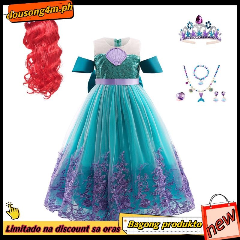 Ariel Girl The Little Mermaid Costume Fashion Kid Dress For Girls ...