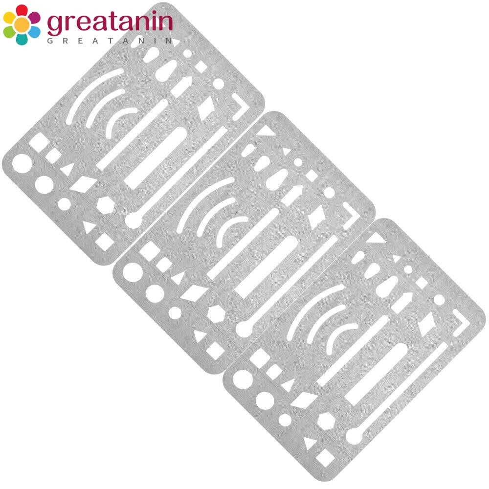 GREATANIN 3 Pcs Erasing Shield, Craft Stencils Letter Shield Drawing ...