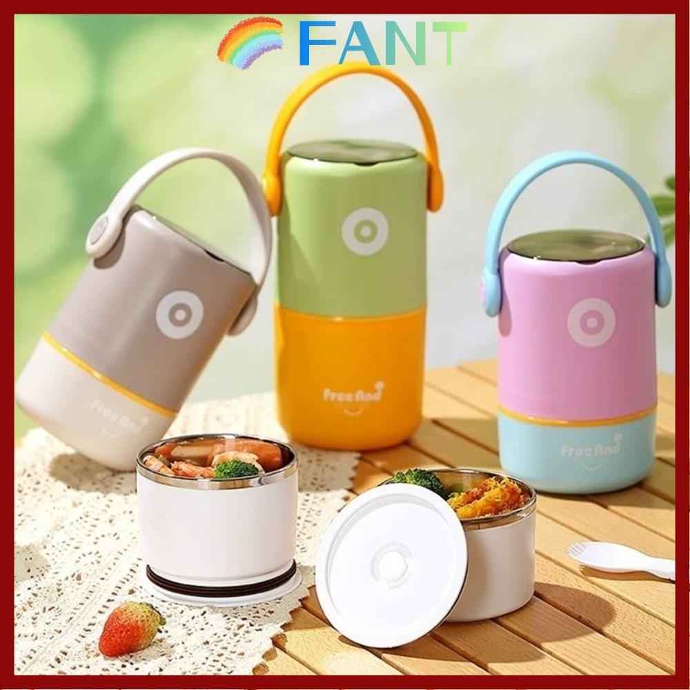 FANT Thermal Lunch Box, Double Layer Stainless Steel Insulated Bento ...