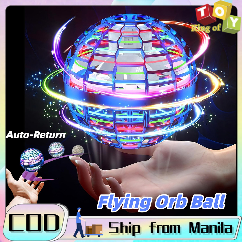 Flying Ball Toys Auto-Return Magic Orb Hover Ball Toy RGB Led Lights ...