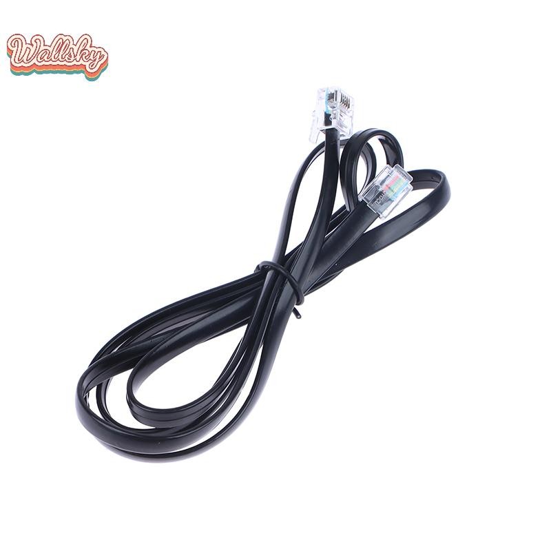 Rj11 6p6c Bnf 5Pcs 6P6C RJ12 Male To Male Flat Straight Landline ...