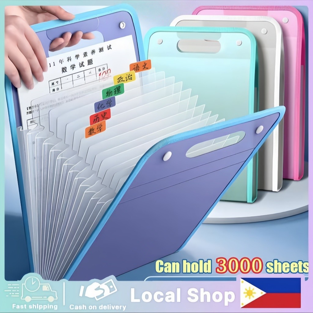 13-Layer Handle Folder Long File Organizer Expanding File Folder ...