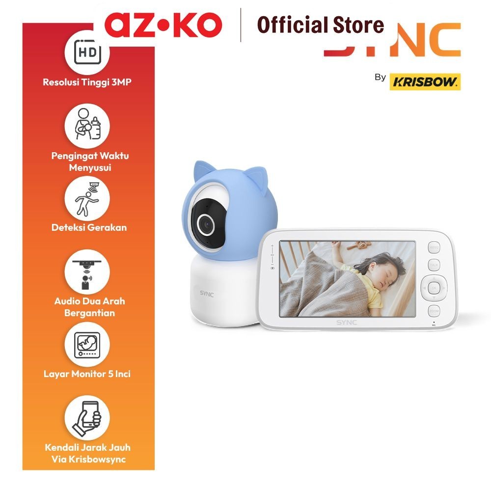 KRISBOW Sync Set Smart Ip Camera CCTV Baby With 3Mp Monitor Wink 11T ...