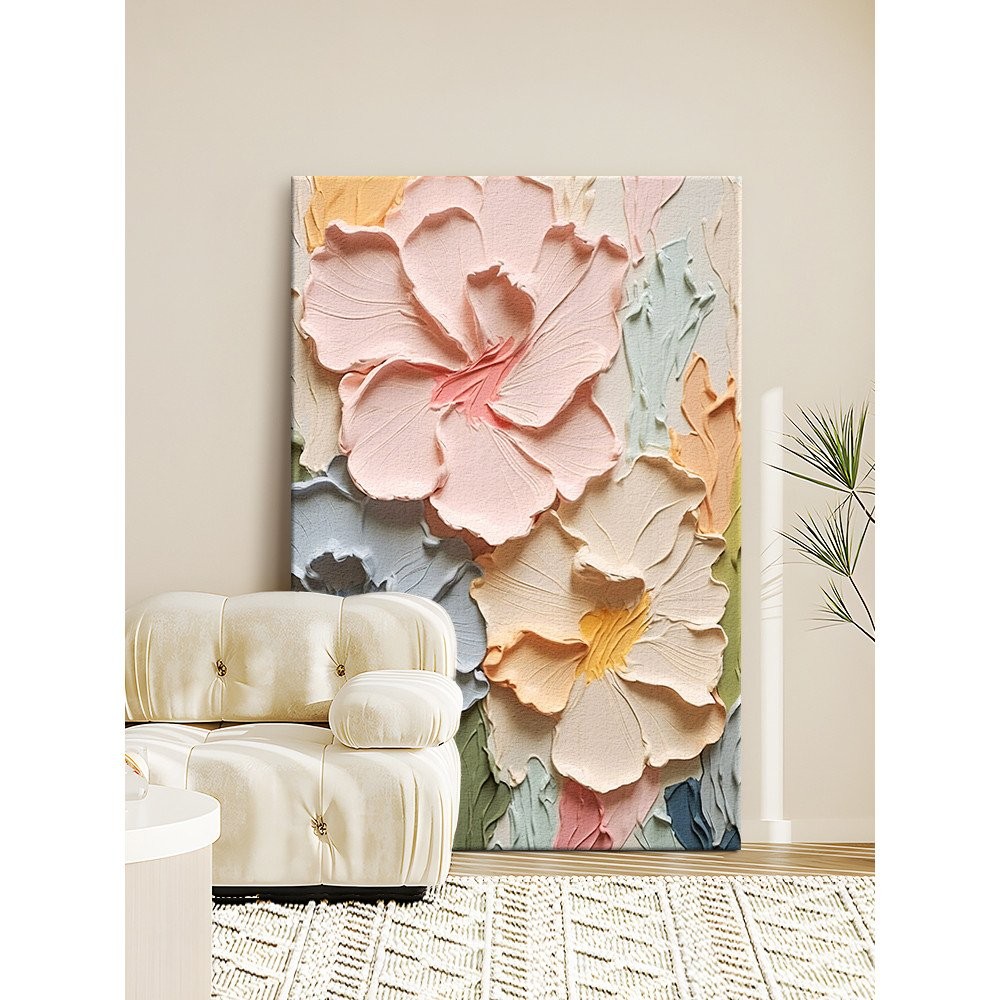 3D Sandstone Abstract Texture Background Wall Entrance Floral Style ...