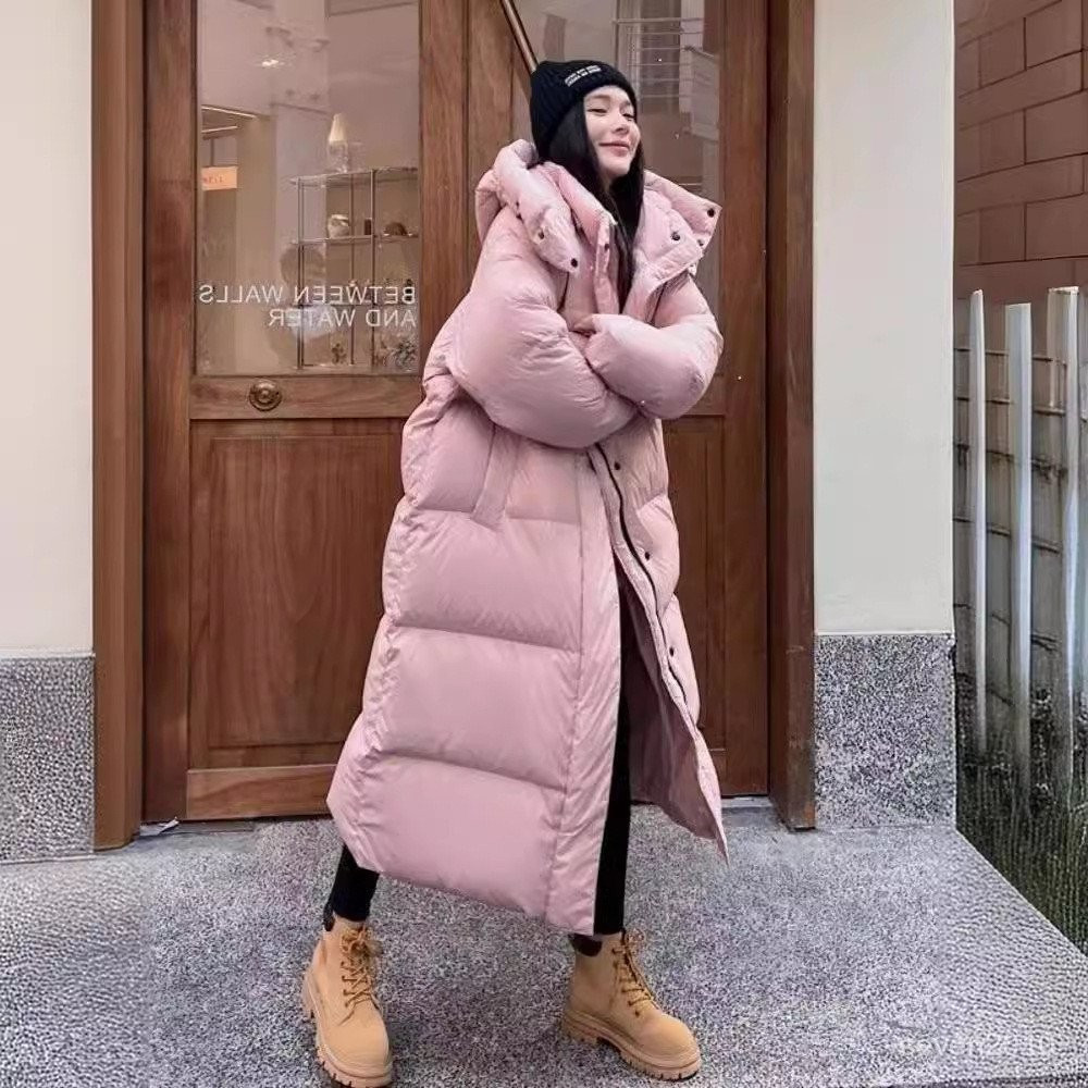2025 Winter Women's Mid-Length Korean Style Loose Cotton Coat Hooded ...