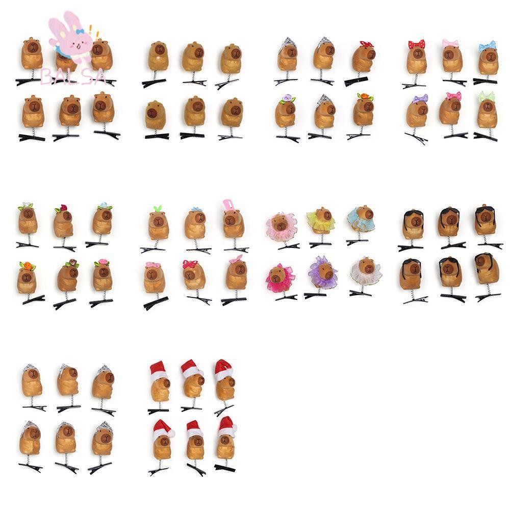 BALSA 6pcs Capybara Spring Hair Clip, Cartoon Funny Capybara Hair ...