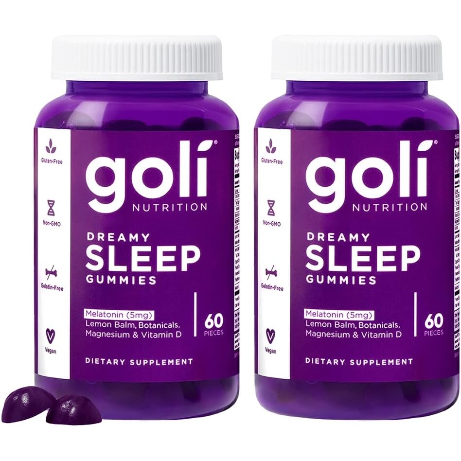 Goli Dreamy Gummy - 60 Count (Pack of 2) -, Vitamin D, Magnesium, and ...