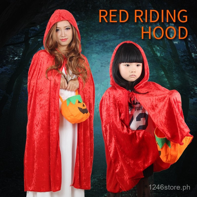 Halloween Children's Costume Little Red Riding Hood Cape Parent-Child ...