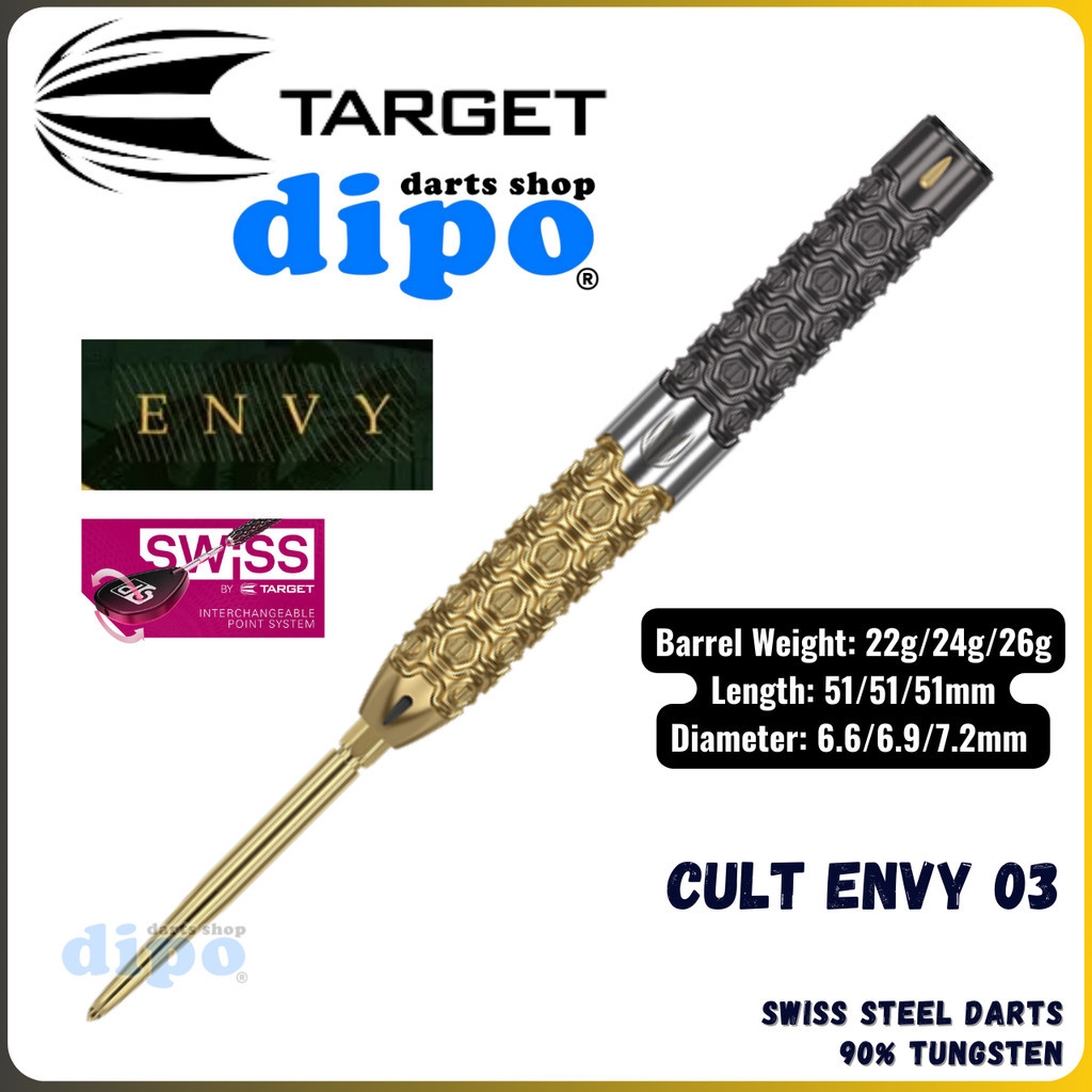 TARGET CULT ENVY 03 SP (90% Tungsten) - TARGET Swiss Steel Darts ...