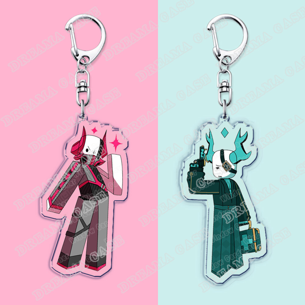 Cute Cartoon Game Phighting Acrylic Keychains Ring for Accessories Bag ...