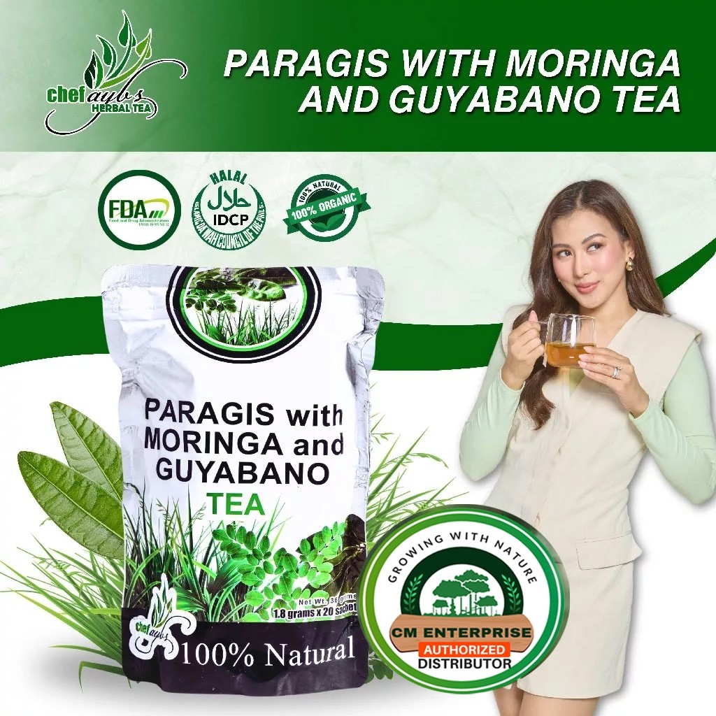 Paragis Tea with Moringa and Guyabano 20 Tea Bags by Chef Aybs | Shopee ...