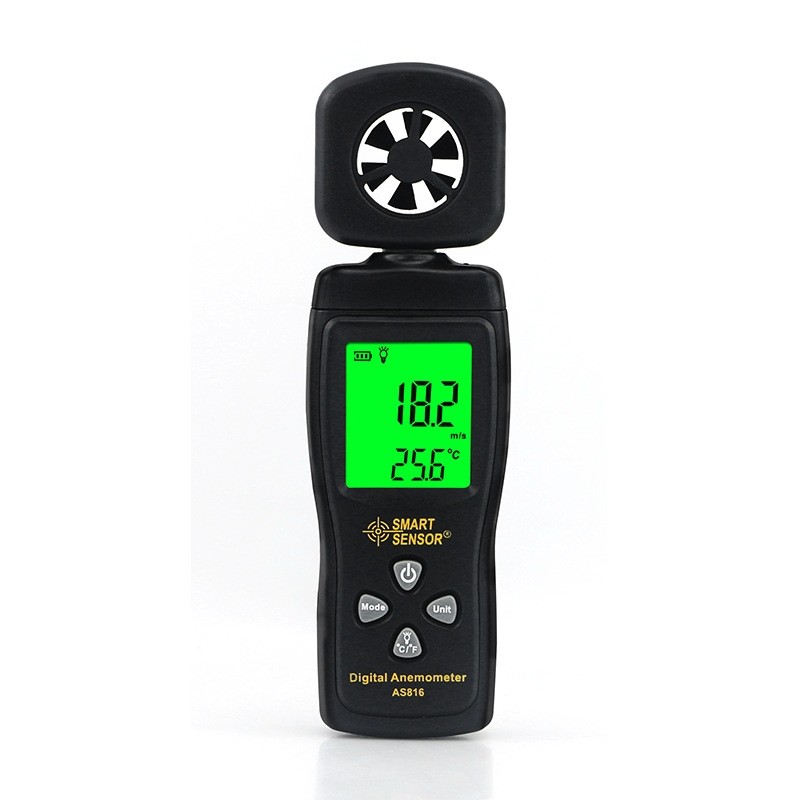 Digital Anemometer 0.3 to 30m/s Wind Speed Temperature Air Tester ...