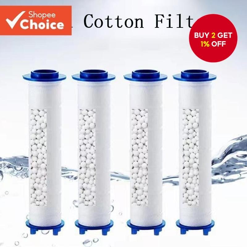 Shower Head Filter Replacement Set - 9.5cm Cotton Cartridges for ...