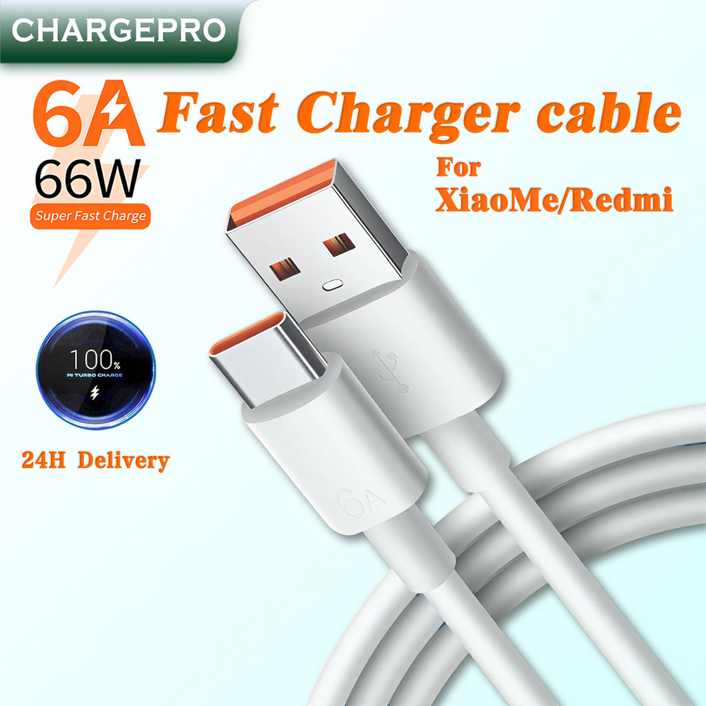 6A 67W Turbo Fast Charging Cable Type C For Xiaomi MI11 12 13 Poco X3 ...