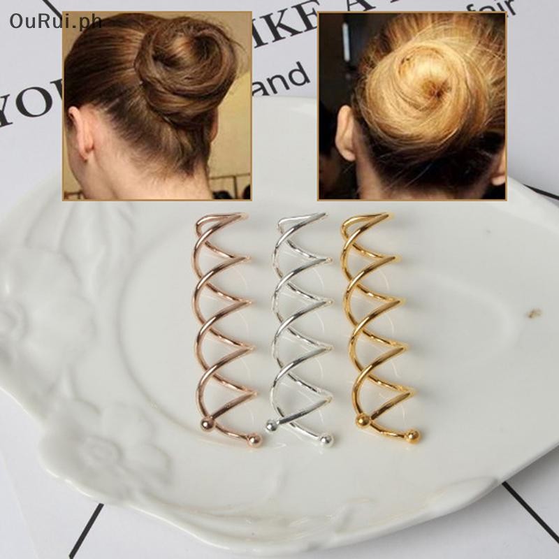 ORHB 10 Pcs Spiral Twist Hair Pins Spin Clips Bun Stick Pick for DIY ...
