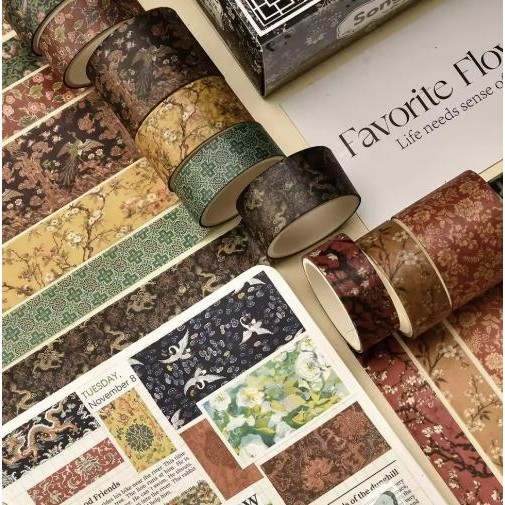 Washi Tape Set 12 Pcs / Box VINTAGE DECO LUXURY STYLE Masking Tape ...