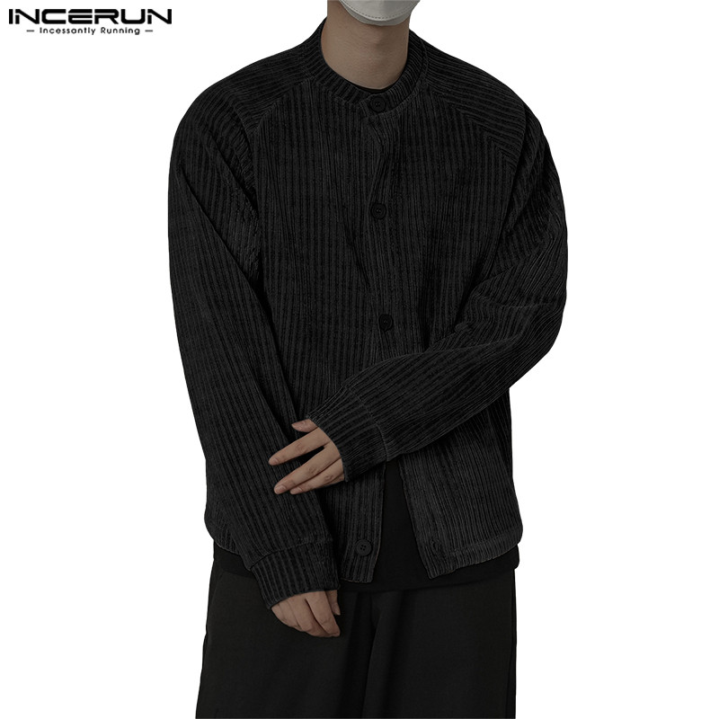 INCERUN Men's Pure Texture Corduroy Jacket | Shopee Philippines