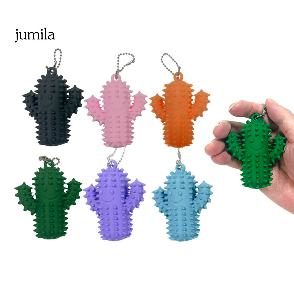 Quiet Cactus Fidget Toy Cactus Stress Ball Portable Smiling Cactus ...