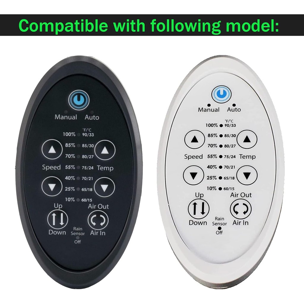 Replacement Remote Control for Dometic Fan-Tastic Vent Roof Vent 7350 ...