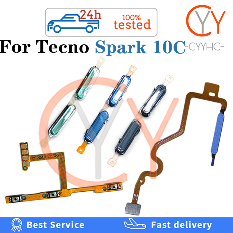 For Tecno Spark 10C Ki5 Ki5k Ki5m Back Home Button Fingerprint Scanner ...