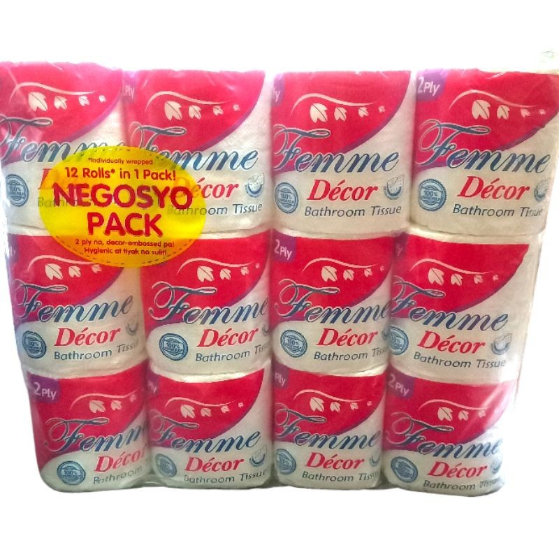 Femme tissue 12rolls 2ply(individually wrapped) | Shopee Philippines