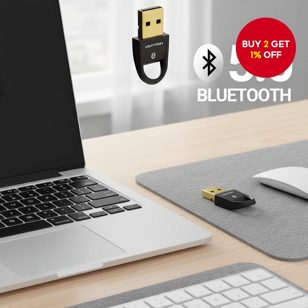 Vention Wireless Bluetooth Dongle Receiver for PC Audio Headset ...