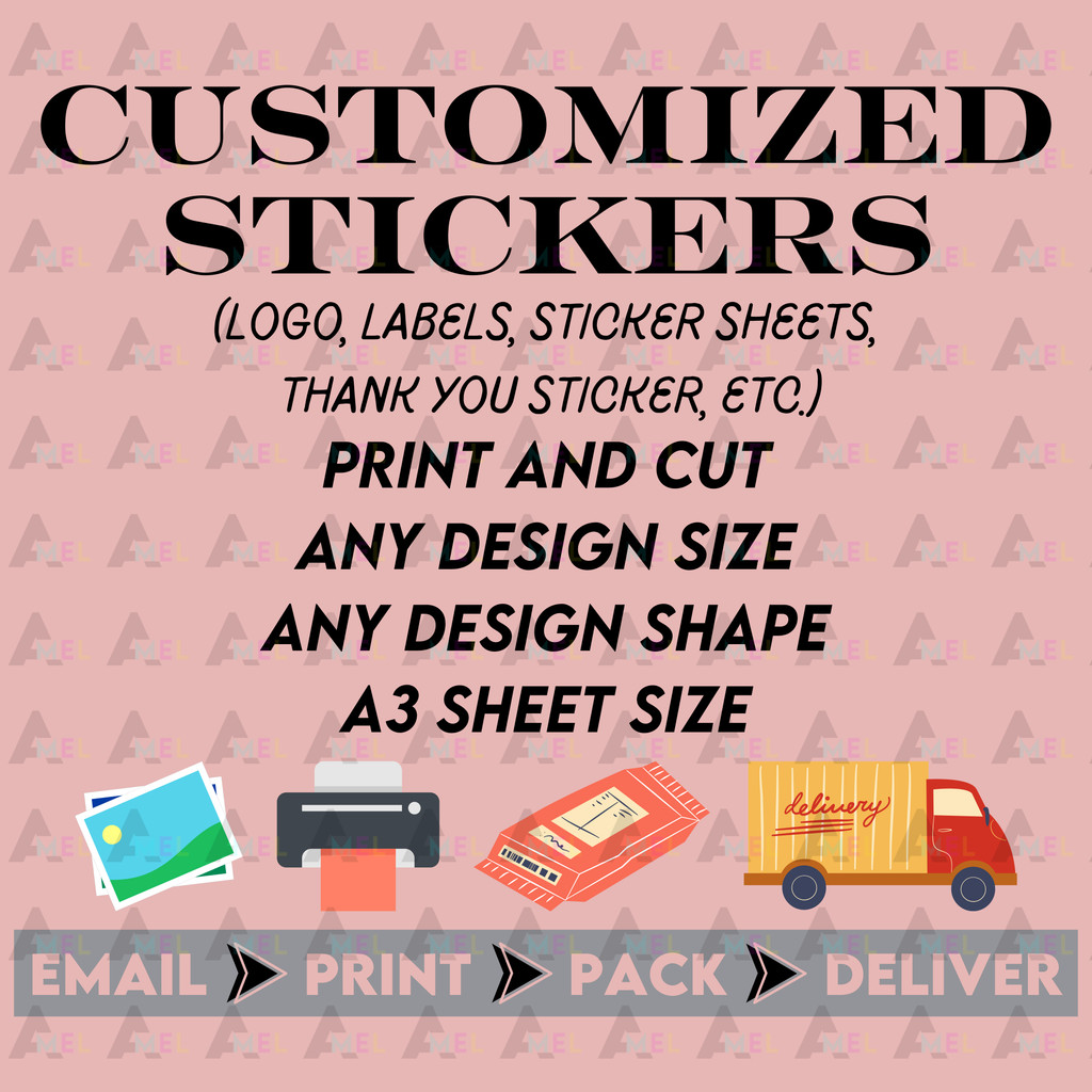 A3 Customized Sticker Labels Logo Print and Cut - Logo, Labels, Sticker ...