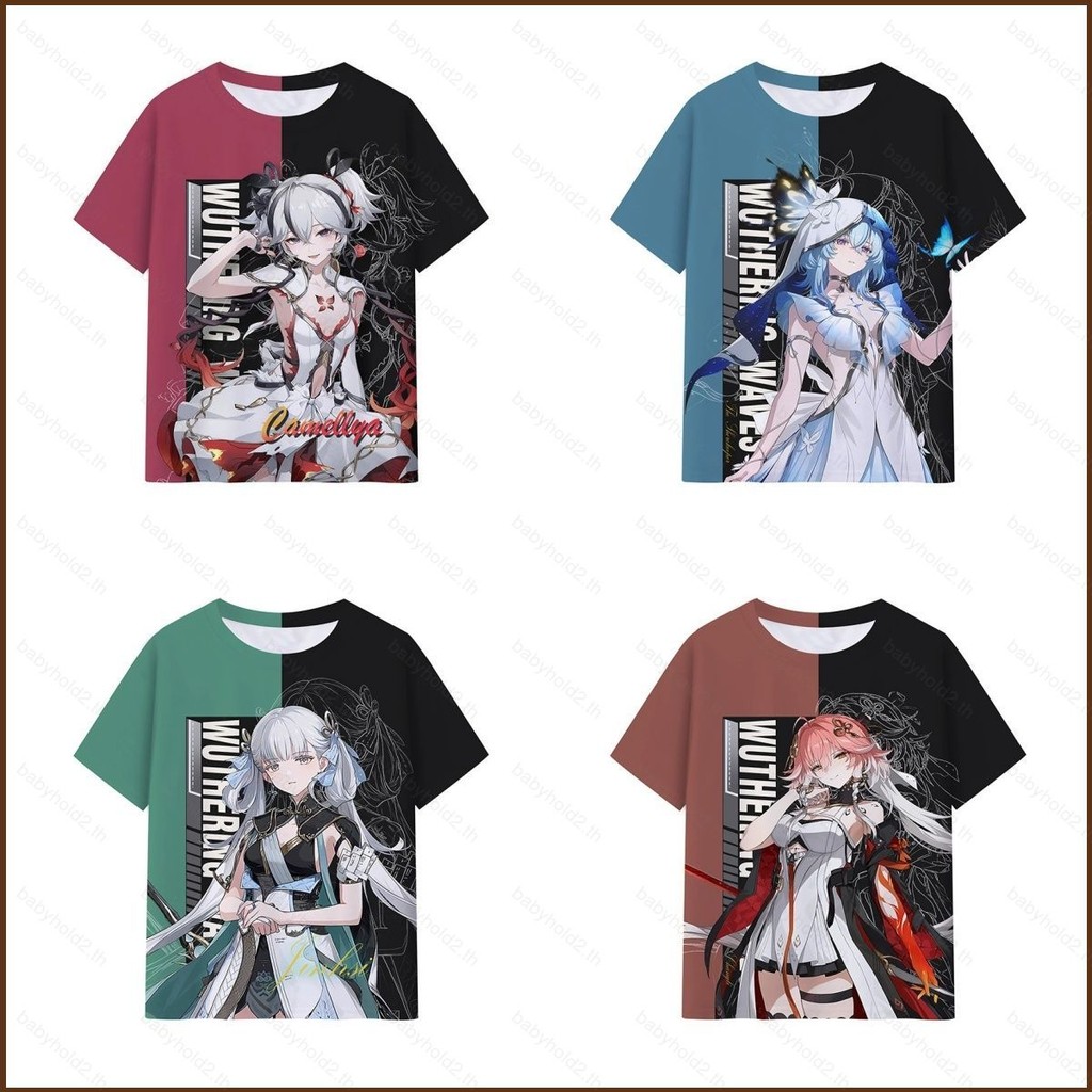 BH2 Wuthering Waves The Shorekeeper Baizhi Rover summer T-shirt Anime ...