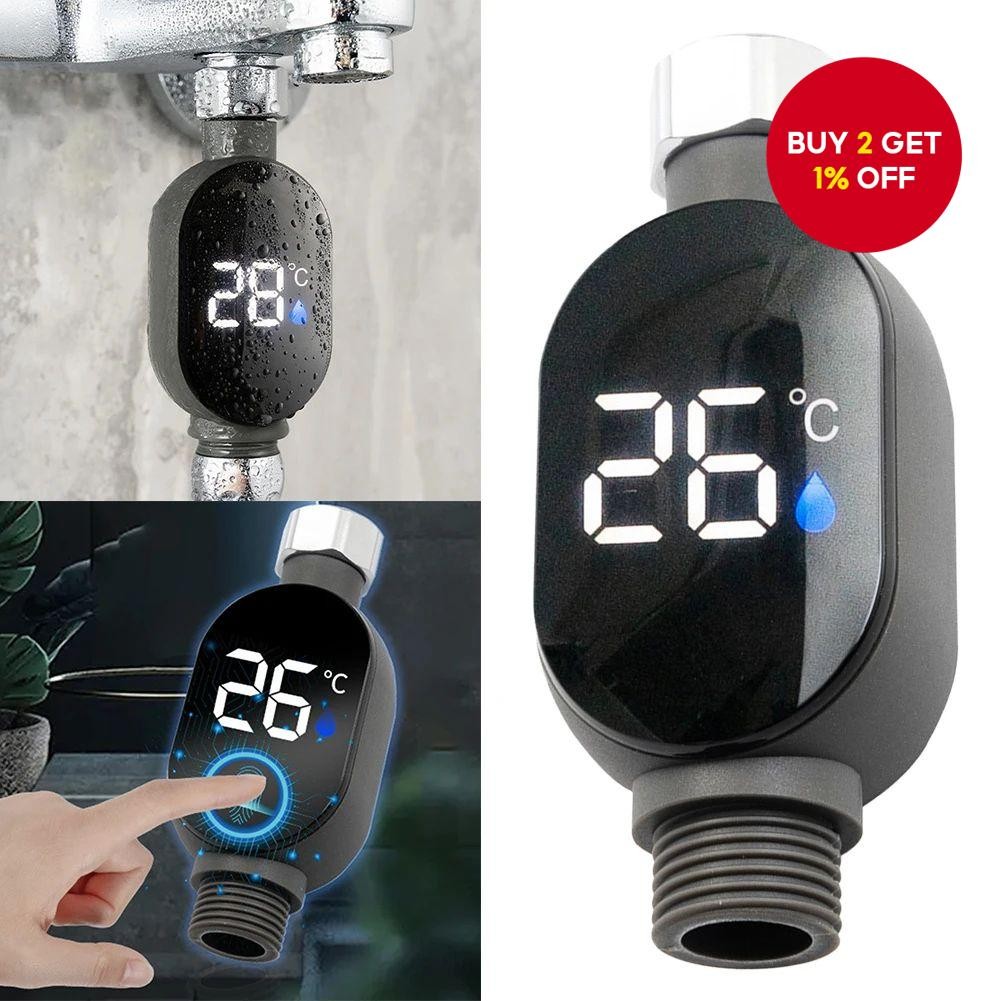 LED Display Shower Faucet Thermometer - Safe Water Temperature Gauge ...