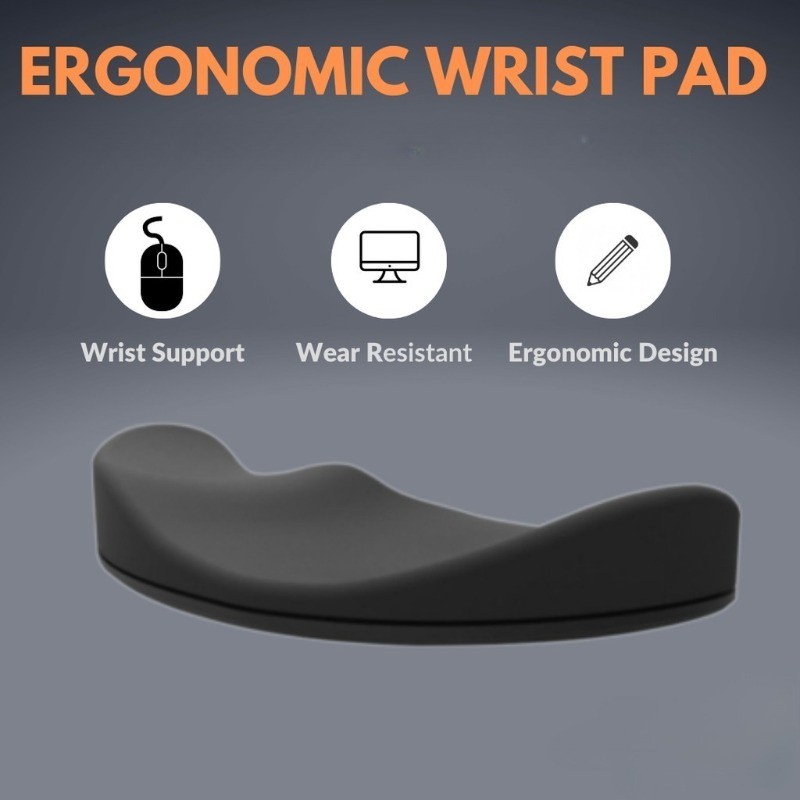 Ergonomic Mouse Pad Wrist Pad Silicon Gel Non-slip Streamline Wrist ...