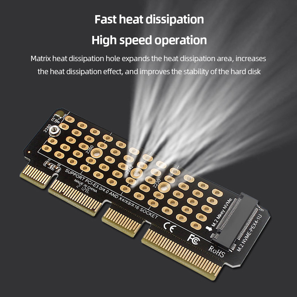 [Ready Stock] M2 NVME MKEY PCIe Riser Card M.2 M-Key Accelerator Card ...