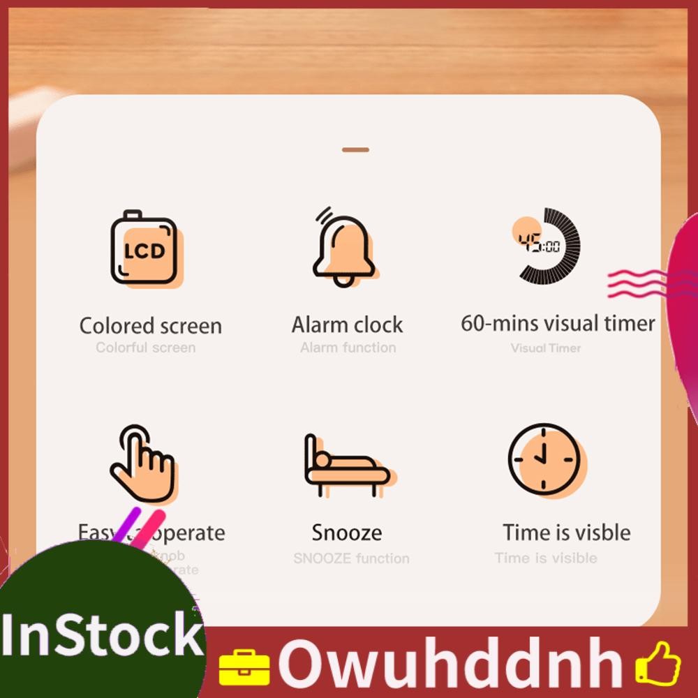 owuhddnh-ph Digital Productivity Timer Visual Count Up/Down Function ...
