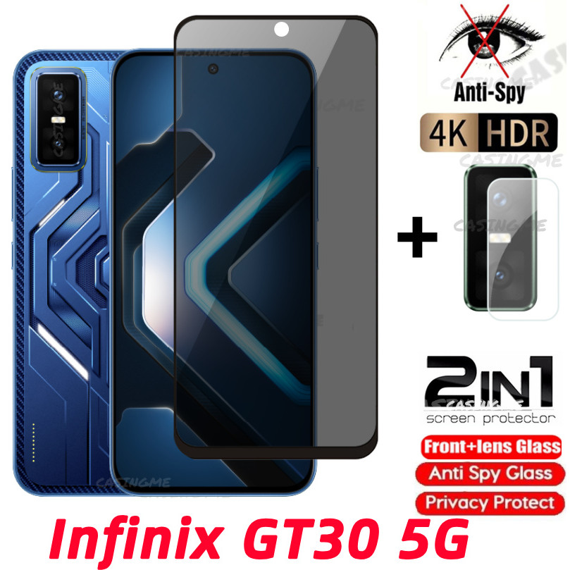 Infinix GT30 5G GT30Pro Private Tempered Glass Anti-Spy Full Cover Screen Protector Anti Peek ...