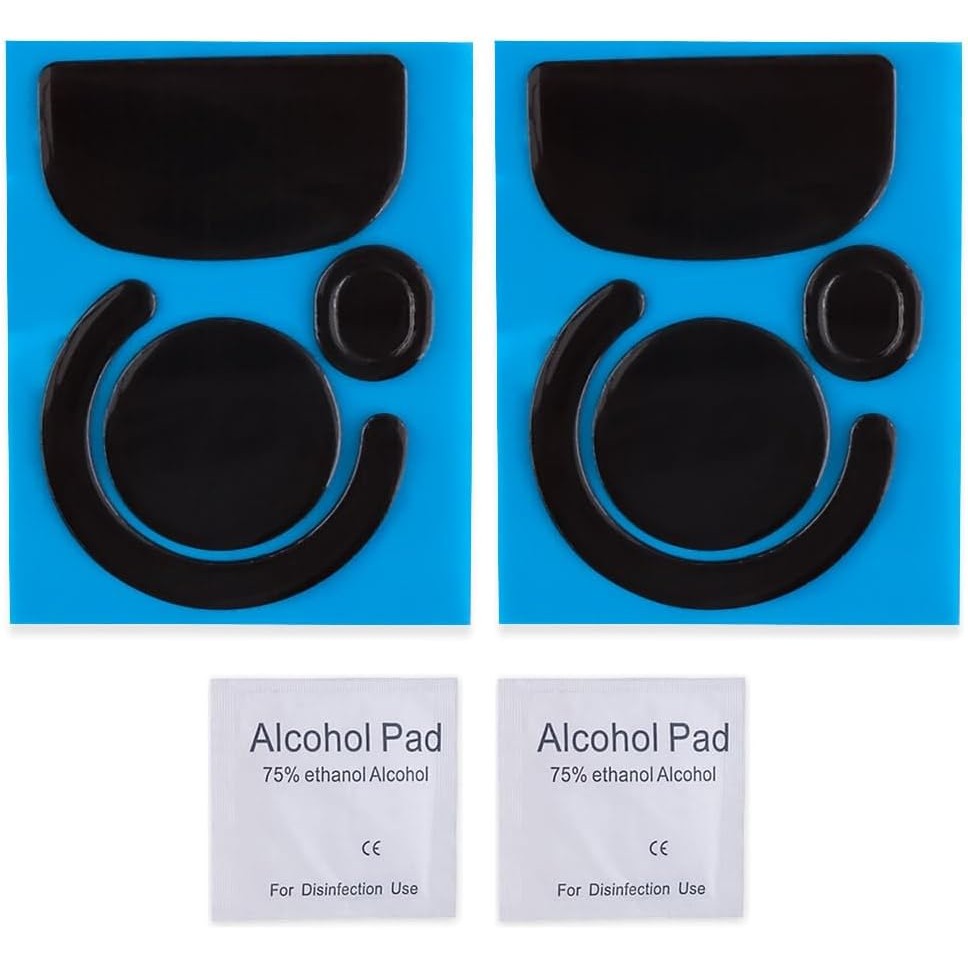 HUYUN 2 Sets Rounded Curved Edges Mouse Skatez & Mouse Feet & Mice Feet ...