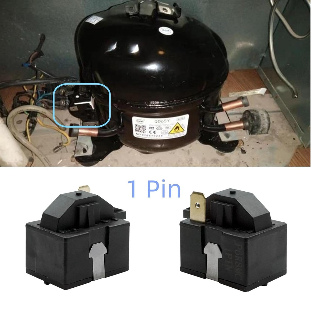 PTC Refrigerator Starter Compressor Relay P6R8MC OR0707 Replacement for ...