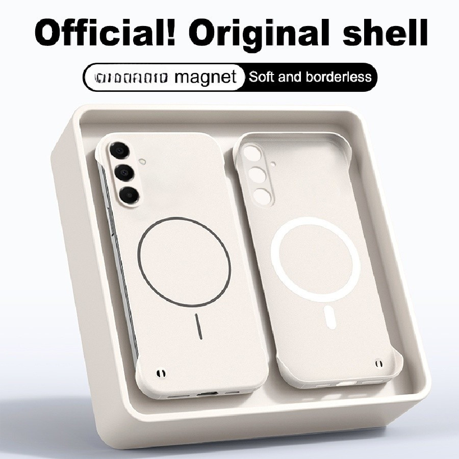 Ultra Thin PC Frameless Wireless Charging Magnetic Case for Samsung A16 ...