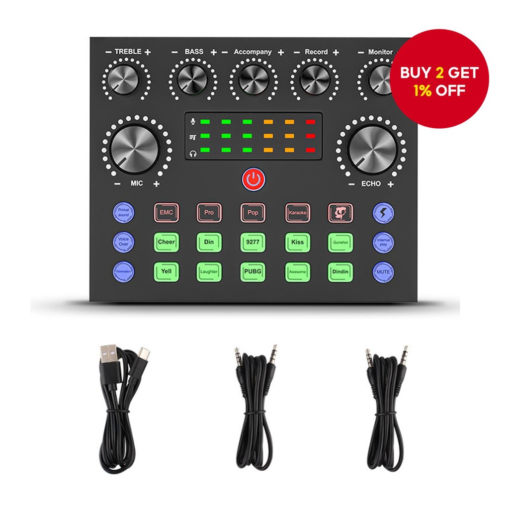 V8s Sound Card Amplifier with Bluetooth 5.0 Recording, Featuring An ...