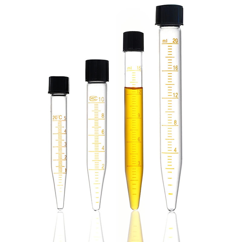 Tubes Graduated Glass Centrifuge Tube Glass Test Tube With Screw Cap ...